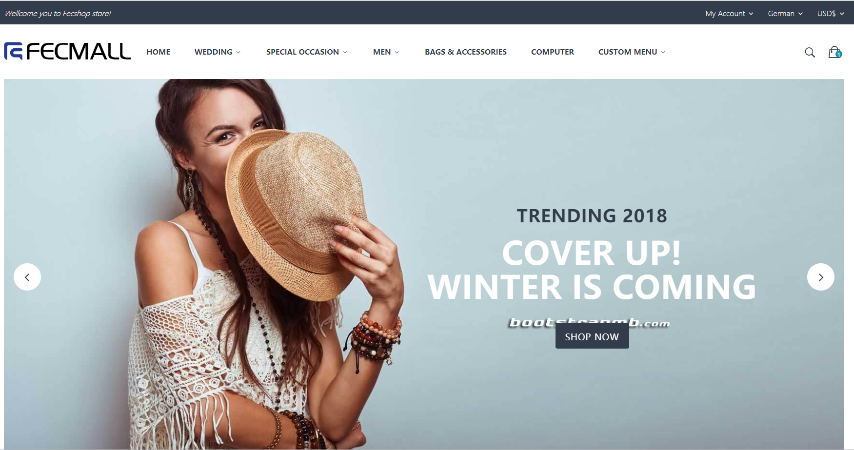 Fecmall melaniblue theme 适合做服装的模板