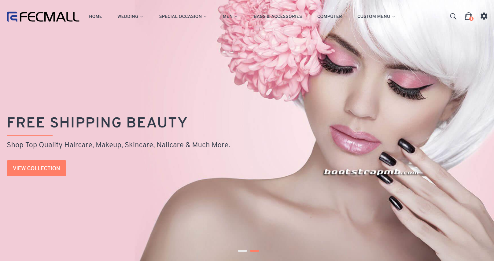 Fecmall melani_theme 适合做化妆品服装等女性服饰的模板